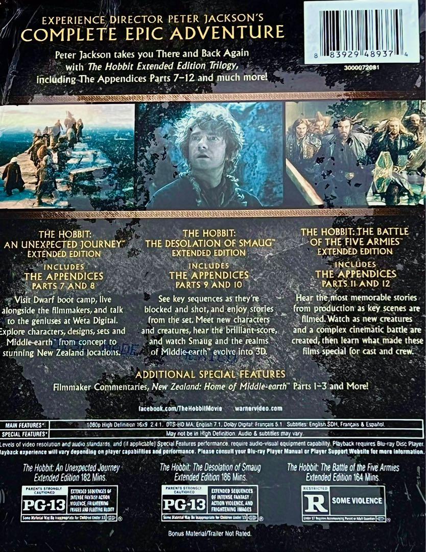 The Hobbit- Trilogy- Extended Version - BlueRay, Hobbies & Toys, Music ...