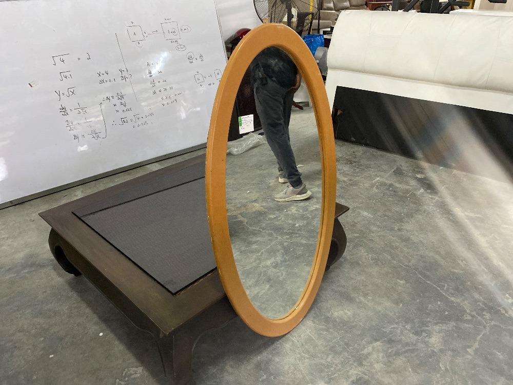 Wooden Frame Oval Shape Wall Mirror / Cermin Dinding Bingkai Kayu ...