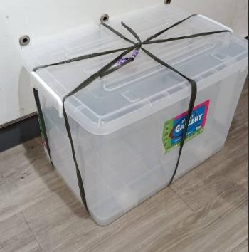 100L HOME GALLERY HOME GALLERY TOUGH BOX - CLEAR, Furniture & Home ...