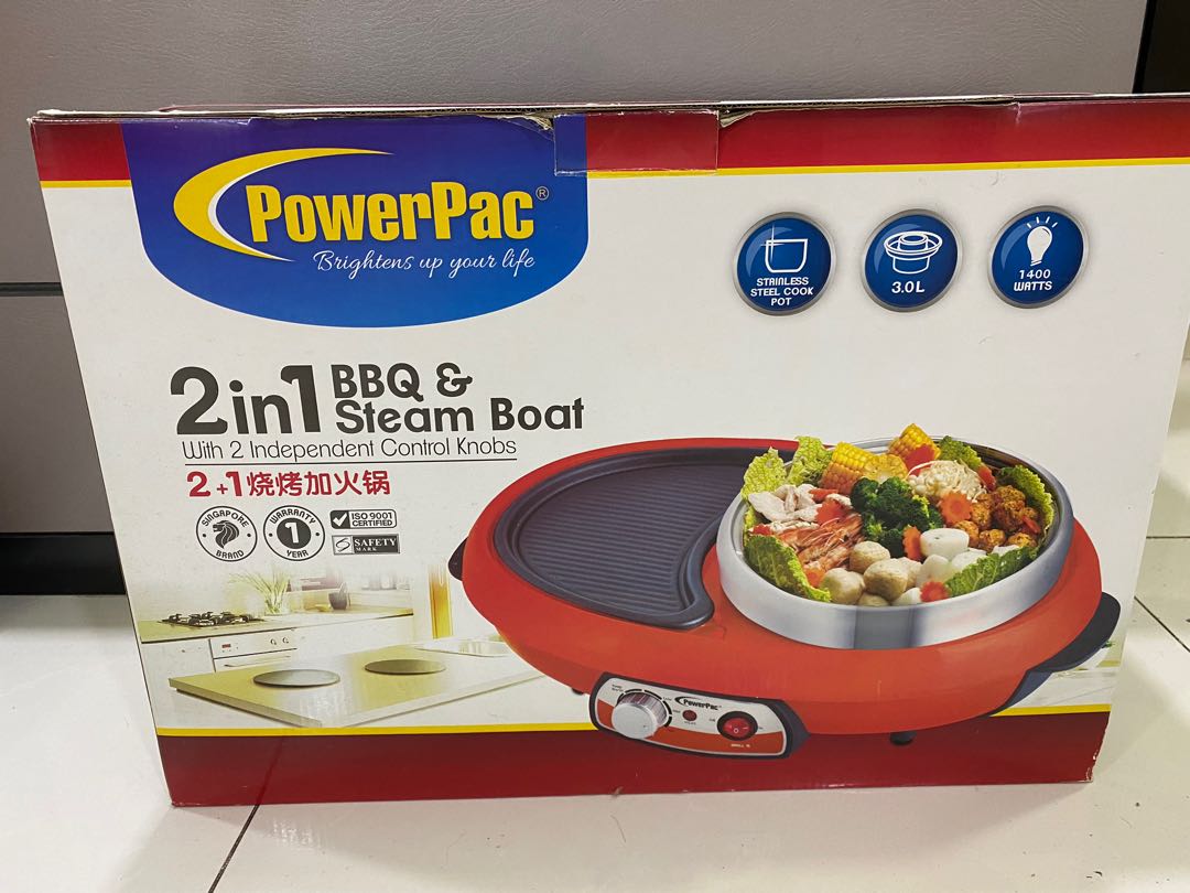 2 in 1 BBQ and steam boat, TV & Home Appliances, Kitchen Appliances ...