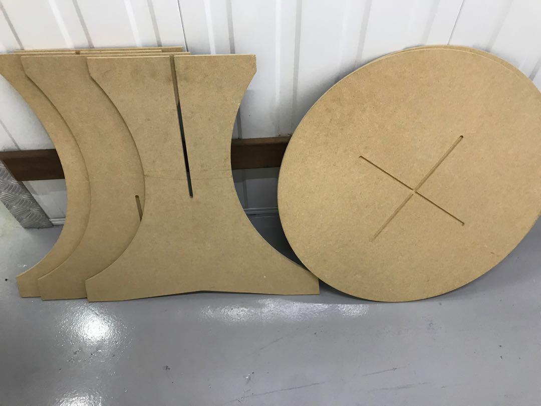 2 x Cardboard round table, Furniture & Home Living, Furniture, Tables ...