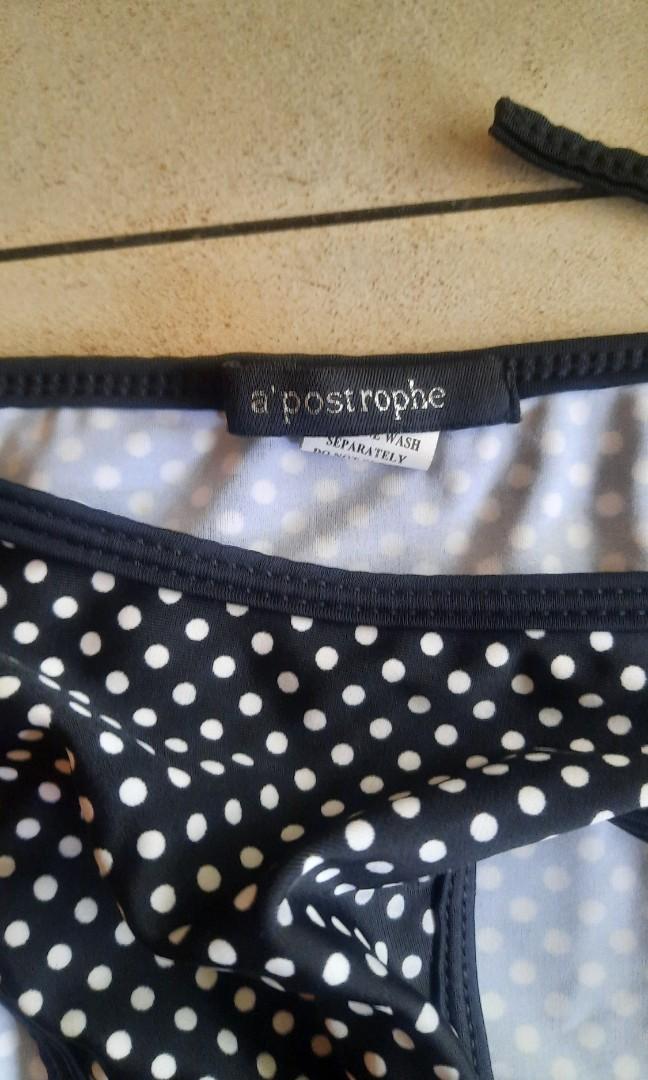 A'postrophe Polka Dot String Bikini, Women's Fashion, Swimwear, Bikinis ...