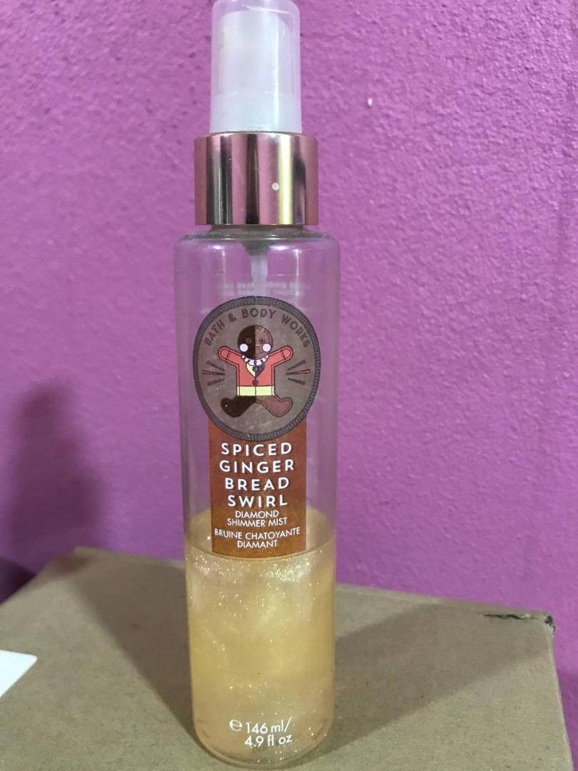 AUTHENTHIC BBW PERFUME SPICED GINGERBREAD SWIRL DIAMOND SHIMMER MIST ...