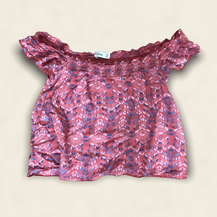 aztec off shoulder baby doll top, Women's Fashion, Tops, Sleeveless on ...