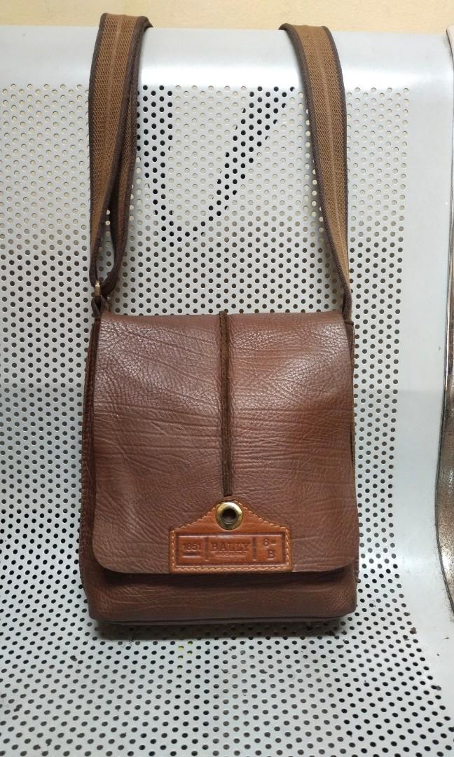 BALLY 1851 genuine leather sling leather bag for men, Men's Fashion ...