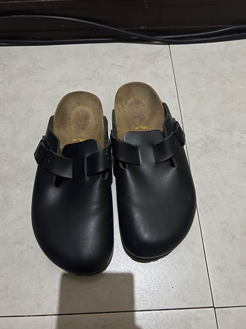 Birkenstock Black Clogs (Leather), Women's Fashion, Footwear, Sandals ...