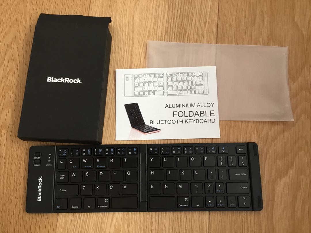 BNIB BlackRock Aluminium Alloy Foldable Bluetooth Keyboard, Computers & Tech, Parts ...