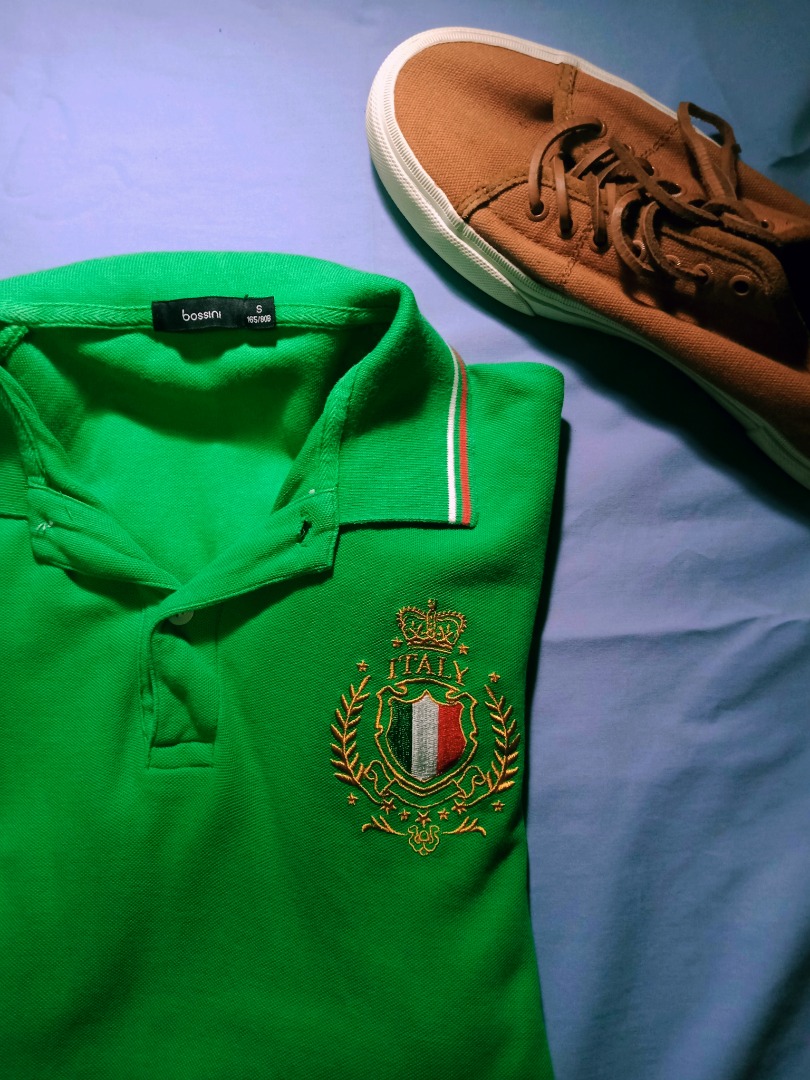 Bossini Made in Italy Green Polo Shirt, Men's Fashion, Tops & Sets ...
