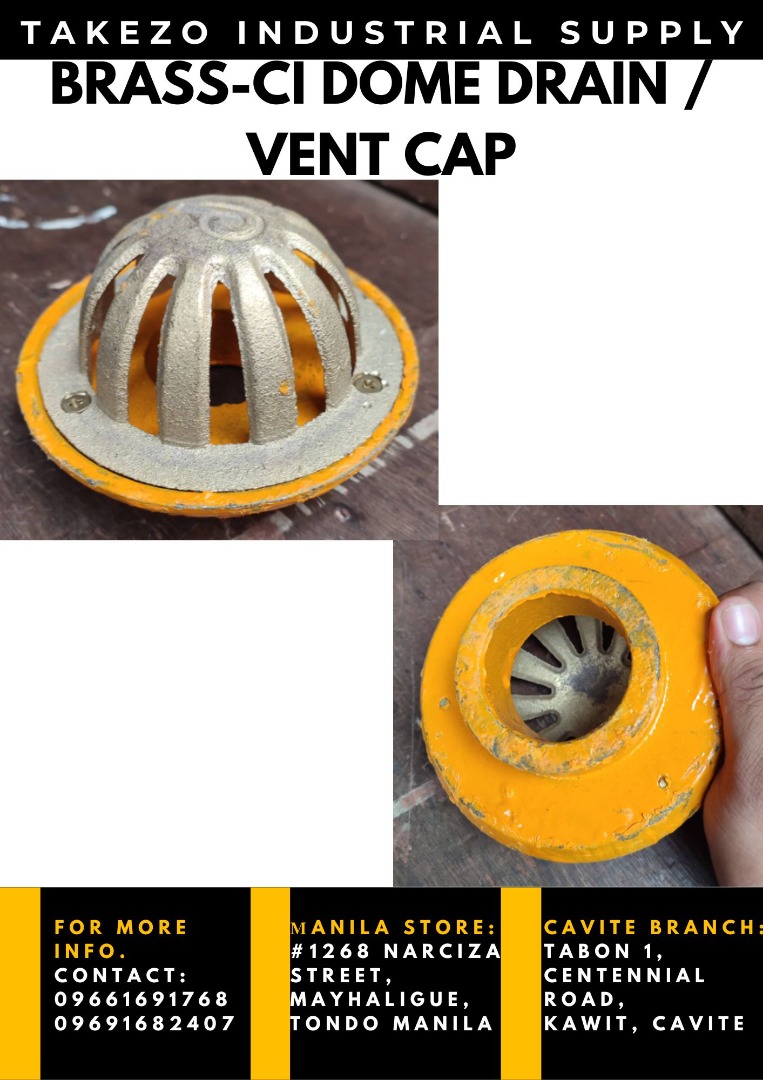 Brass-CI Dome Drain / Vent Cap, Commercial & Industrial, Industrial ...