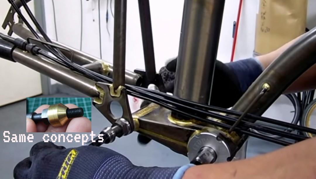 Brompton rear triangle spindle hinge removal tools, Sports Equipment ...