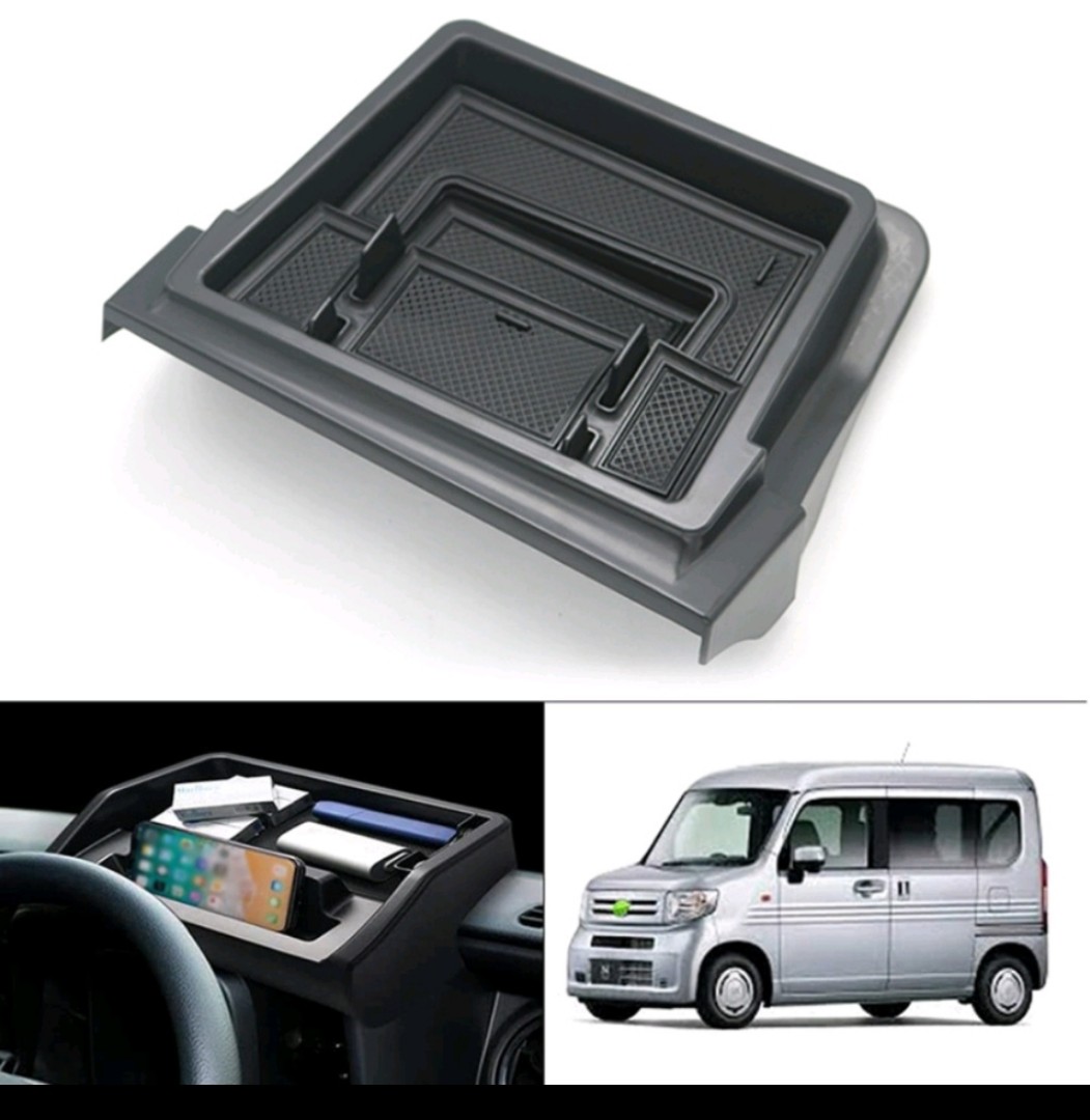 Honda N-Van Car Dashboard Storage Box with Rubber Mat, Car Accessories ...