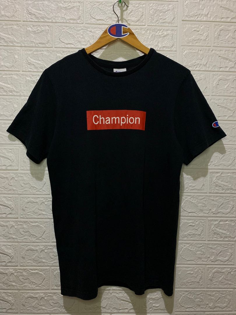 Champion box logo, Men's Fashion, Tops & Sets, Tshirts & Polo Shirts on ...