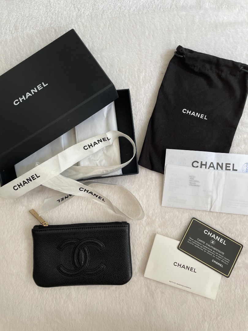 Chanel Mini O Case - Black Caviar Leather, Luxury, Bags & Wallets on ...