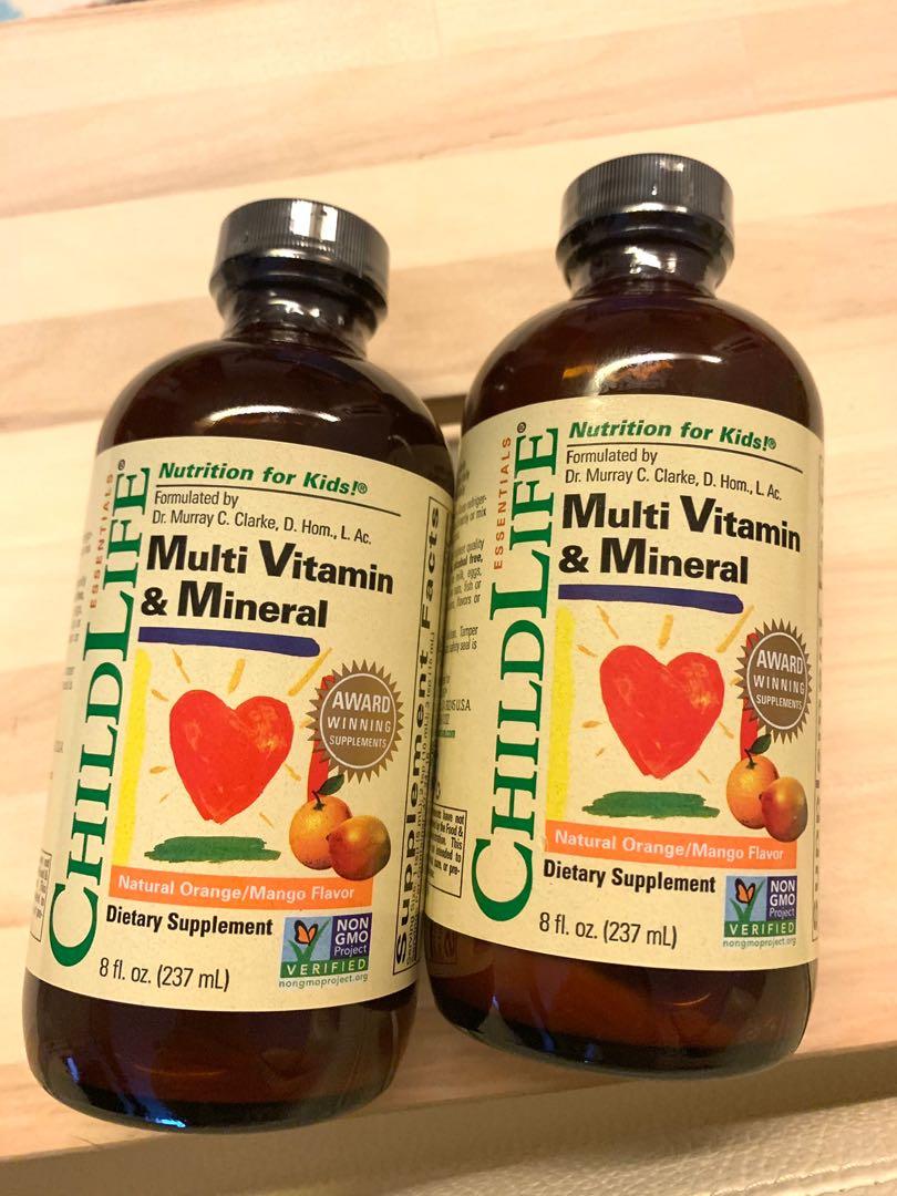 (New) Childlife Multivitamin & Mineral, Health & Nutrition, Health ...