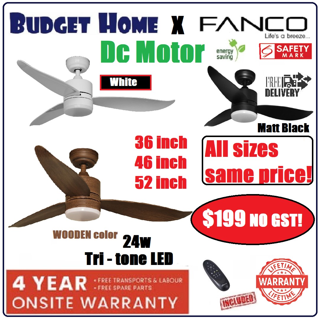 Fanco f-star Dc ceiling fan, Furniture & Home Living, Lighting & Fans ...