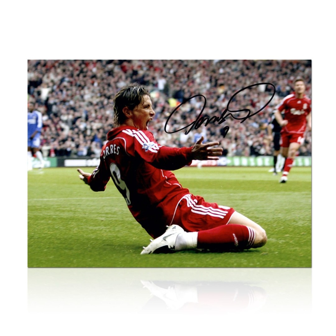 Fernando Torres Signed Liverpool Football Photo: Anfield Debut, Hobbies ...