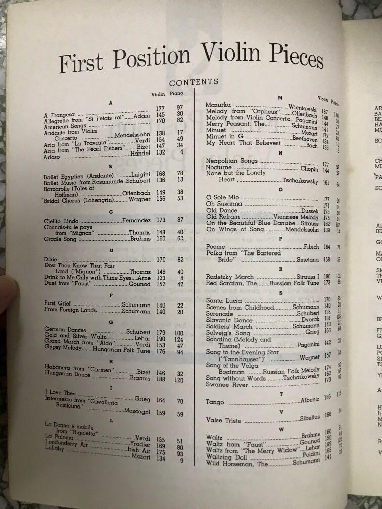 First position violin pieces, Hobbies & Toys, Music & Media, Music ...