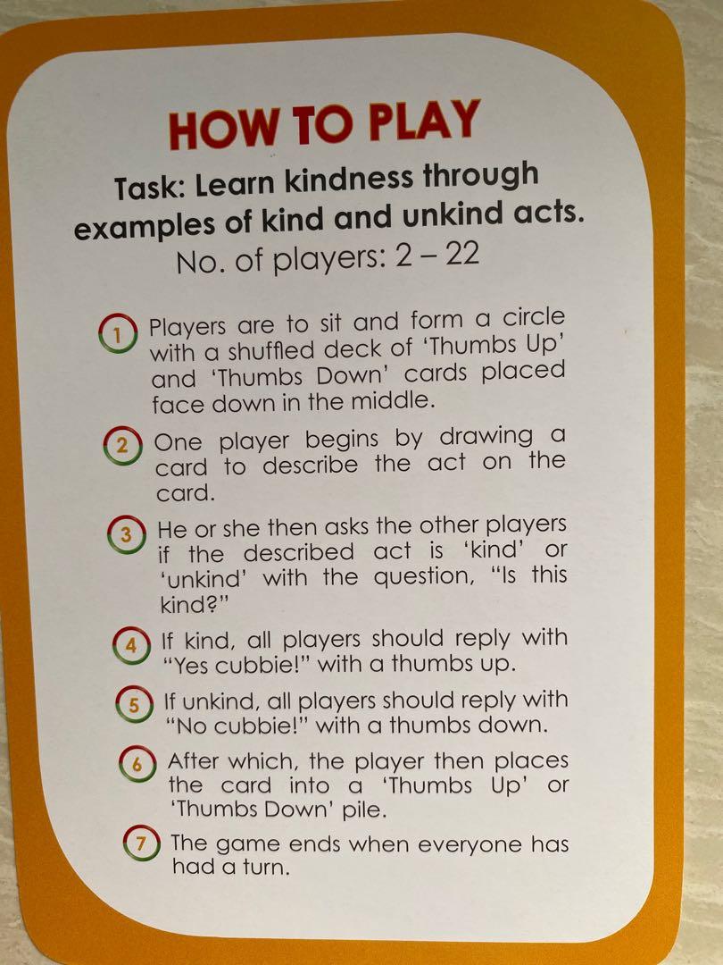 Flashcard: Learn kindness through examples of kind and unkind act ...