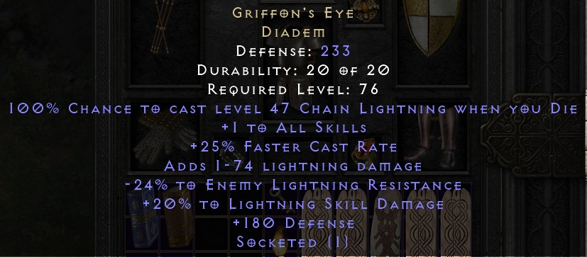 D2R (Ladder)Griffon Eyes -24% / +20% added with Lighting Facet 5/5 ...