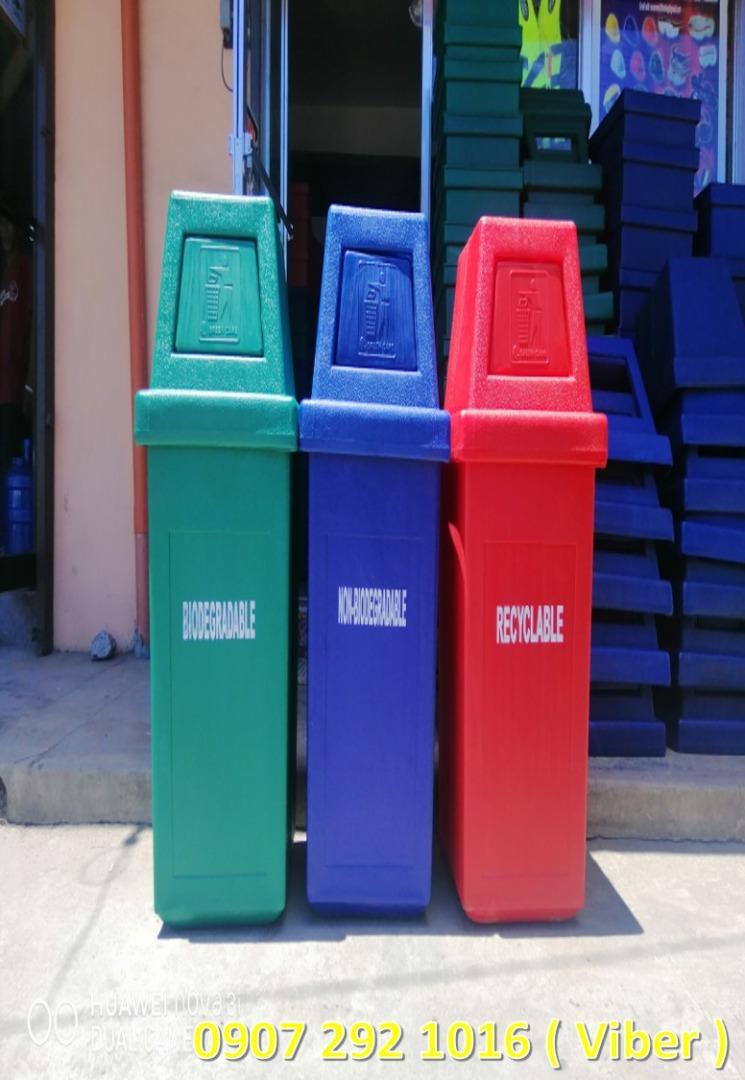 Hooded bin trash bin 75L segregation 202, Furniture & Home Living ...