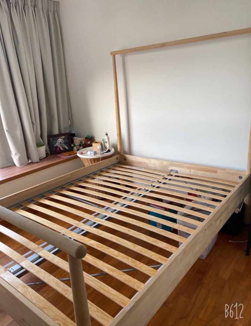 IKEA Gjora Bedframe with Matress, Furniture & Home Living, Furniture ...