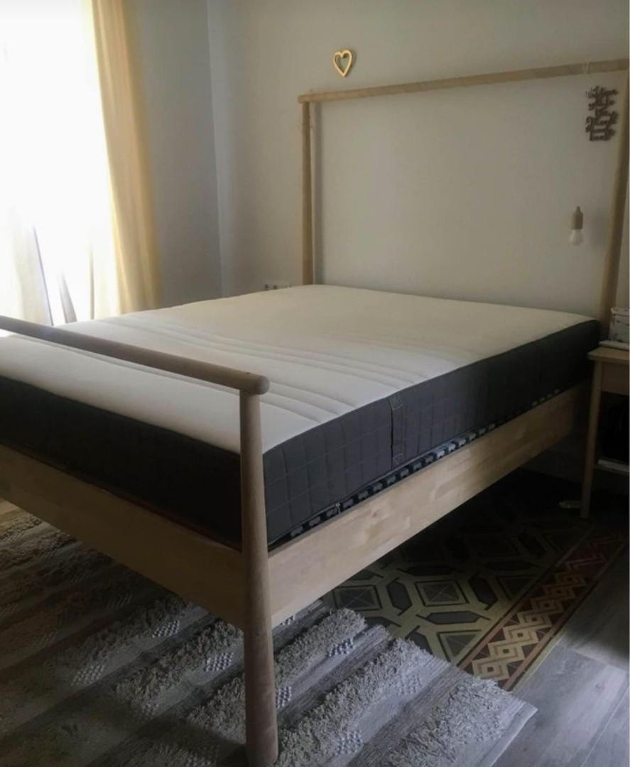 IKEA Gjora Bedframe with Matress, Furniture & Home Living, Furniture ...