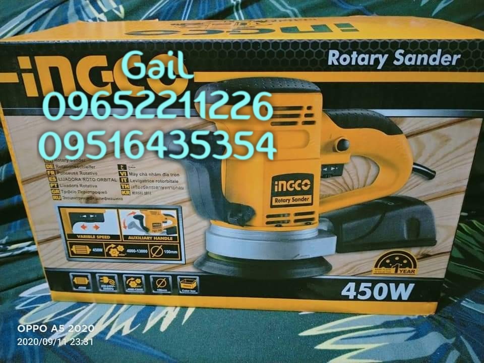 INGCO 6", 450W Rotary Sander, Commercial & Industrial, Construction ...