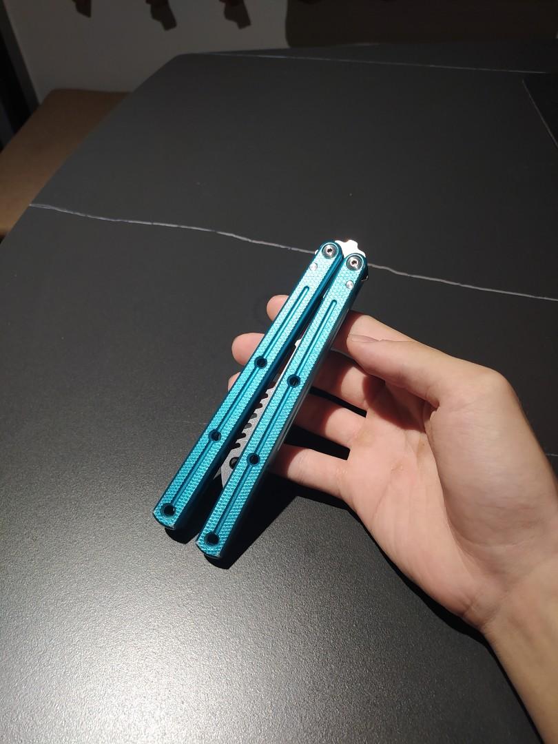 Krake Raken Kraken Armed Shark Balisong Butterfly Knife Trainer Clone ...