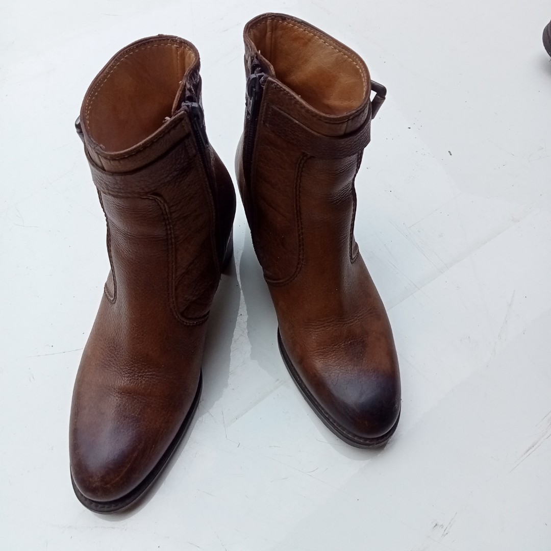 ITALY "GINZA KANEMATSU" LEATHER BOOTS, Women's Fashion, Footwear, Boots ...