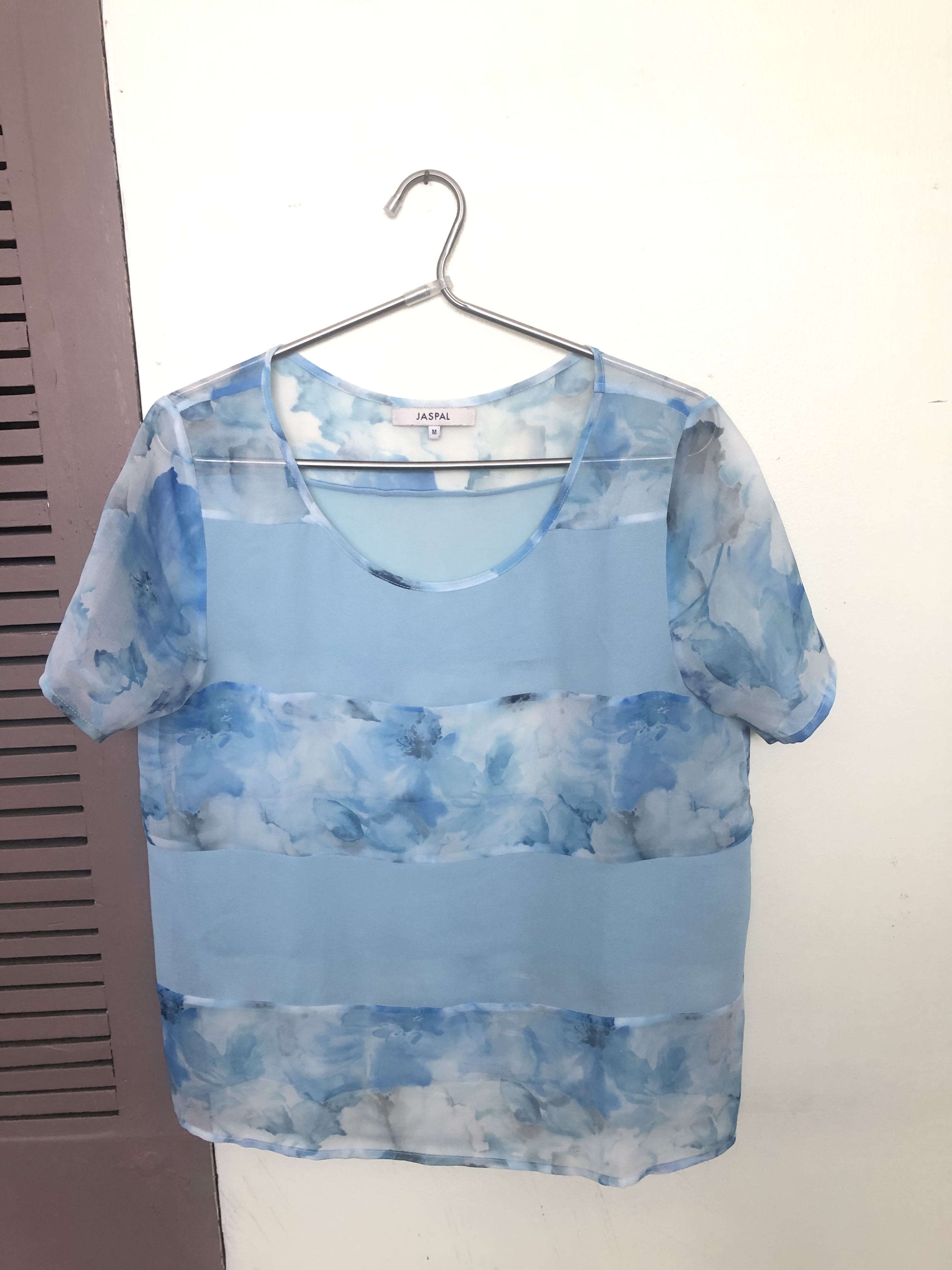 Light blue officewear smart casual top, Women's Fashion, Tops, Blouses ...