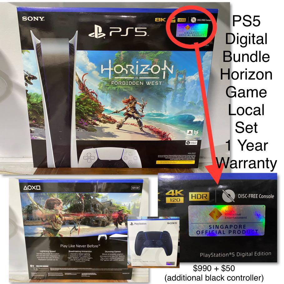 Brand New - Local set PS5 Digital with Horizon Game Bundle, Video ...