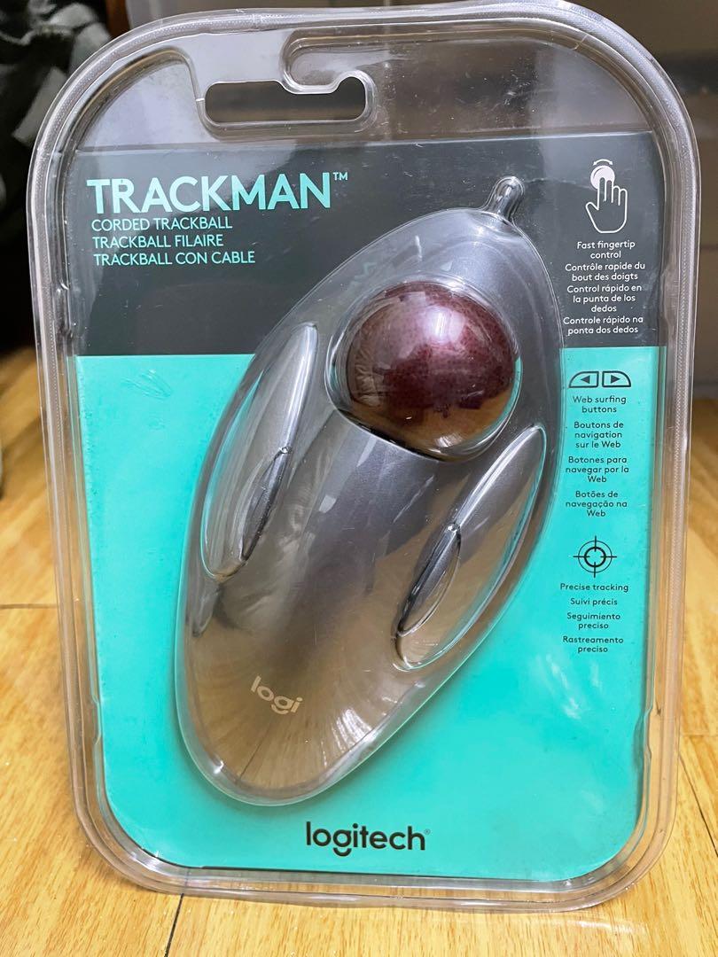 Logitech Trackman Marble USB Wired Mouse - EBL, Computers & Tech, Parts ...