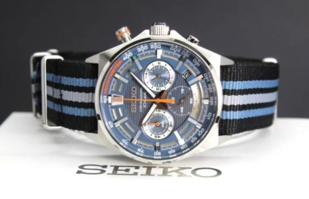 *Lowest Price* Seiko Sports SSB409 Men's Chronograph Nylon Strap Watch ...