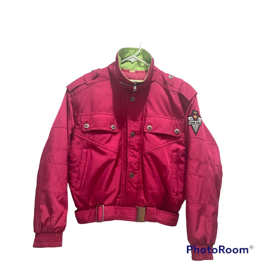 Macbird Pink and Neon Green Bomber Jacket, Women's Fashion, Coats ...