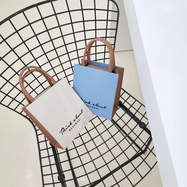 Mako Maki Lettering Box Crossbody Bag, Women's Fashion, Bags & Wallets ...