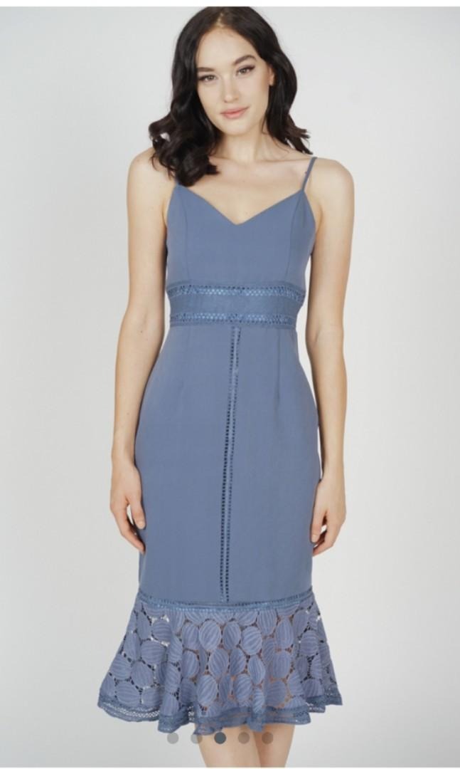 MDS Collections Bellari Lace Dress in Ash blue, Women's Fashion, Dresses & Sets, Dresses on ...