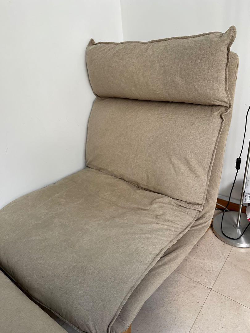 Muji Reclining Chair and Foot rest, Furniture & Home Living, Furniture ...
