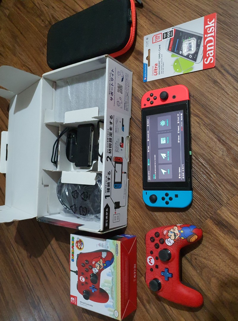Nintendo switch Unpatched jalibreak 128GB complete set, Video Gaming ...