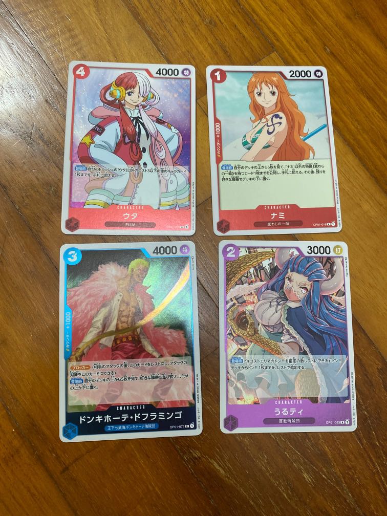 One piece romance dawn OP-01 Rare foil card Nami red robin kaido ...
