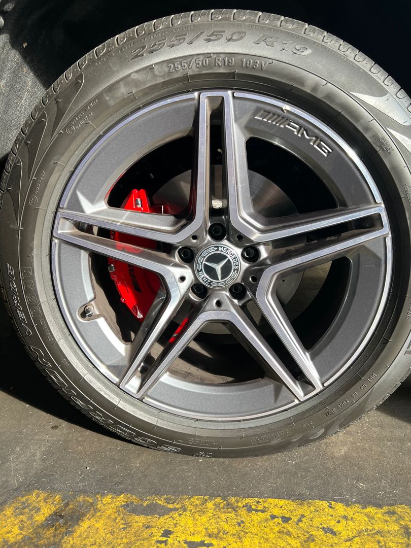 AMG 19” rims w/ Pirelli tyres, Car Accessories, Tyres & Rims on Carousell