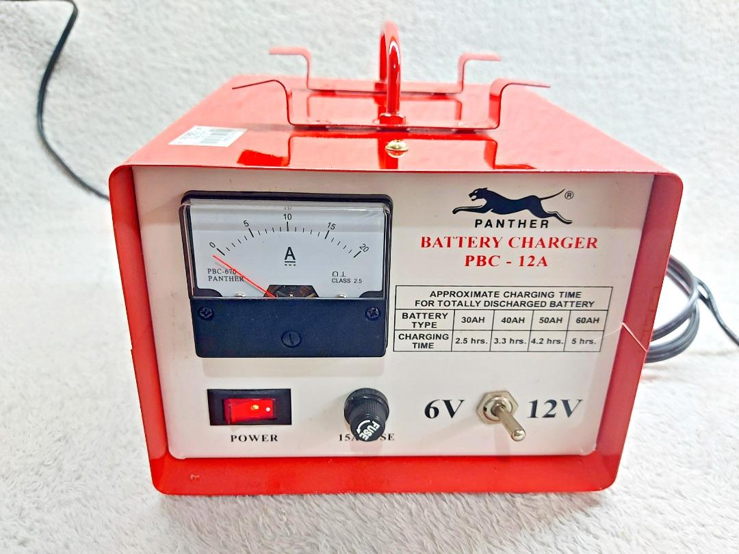 Panther Battery Charger PBC-12A / 12A Output Current, 6&12V DC Output ...