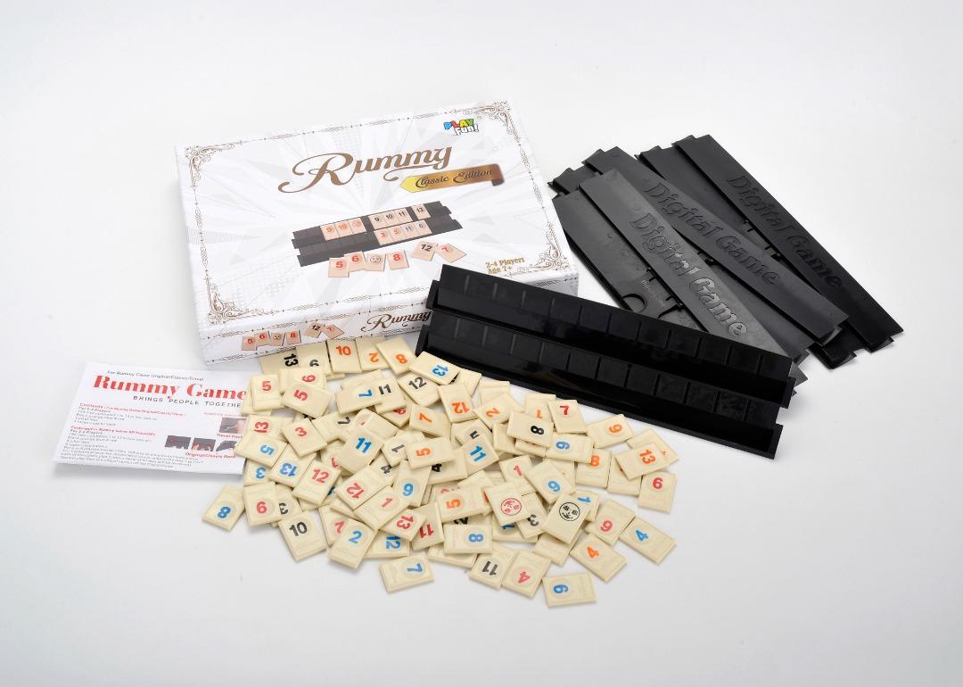 PlayFun Rummy Deluxe, Classic, Mini Travel New Edition 2-6 Players ...