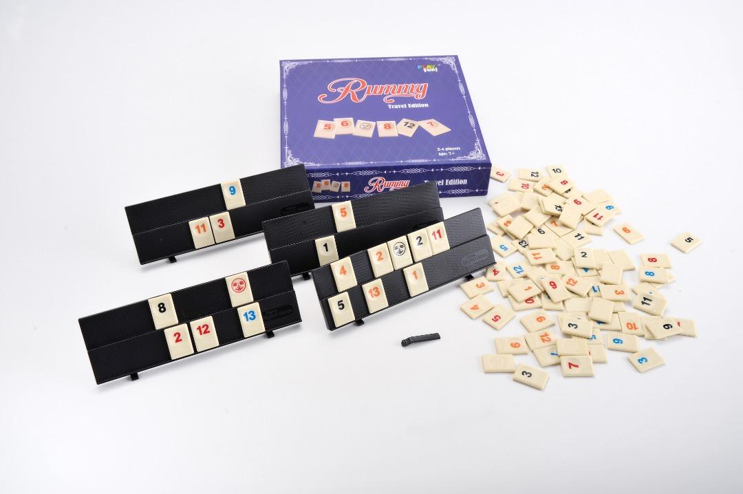 PlayFun Rummy Deluxe, Classic, Mini Travel New Edition 2-6 Players ...