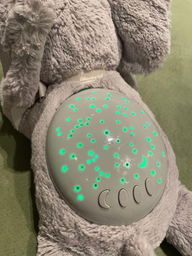 Plush Elephant night light 3Colors and reflect moon and stars on ...