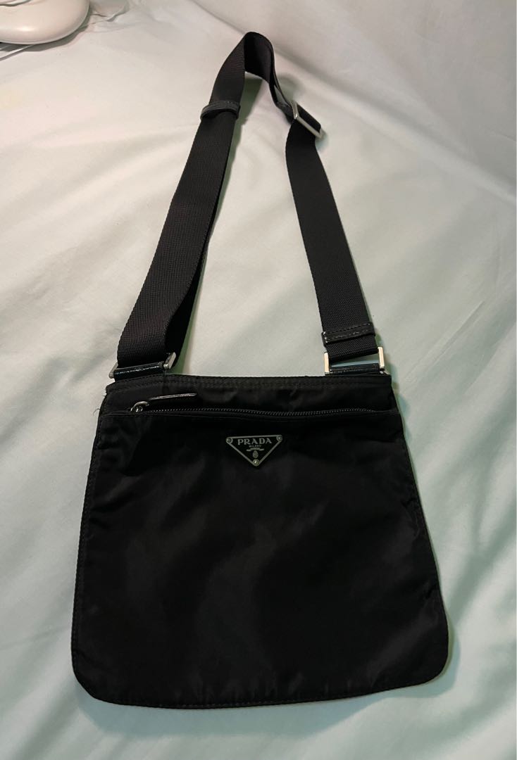 Prada mini sling bag nylon, Luxury, Bags & Wallets on Carousell