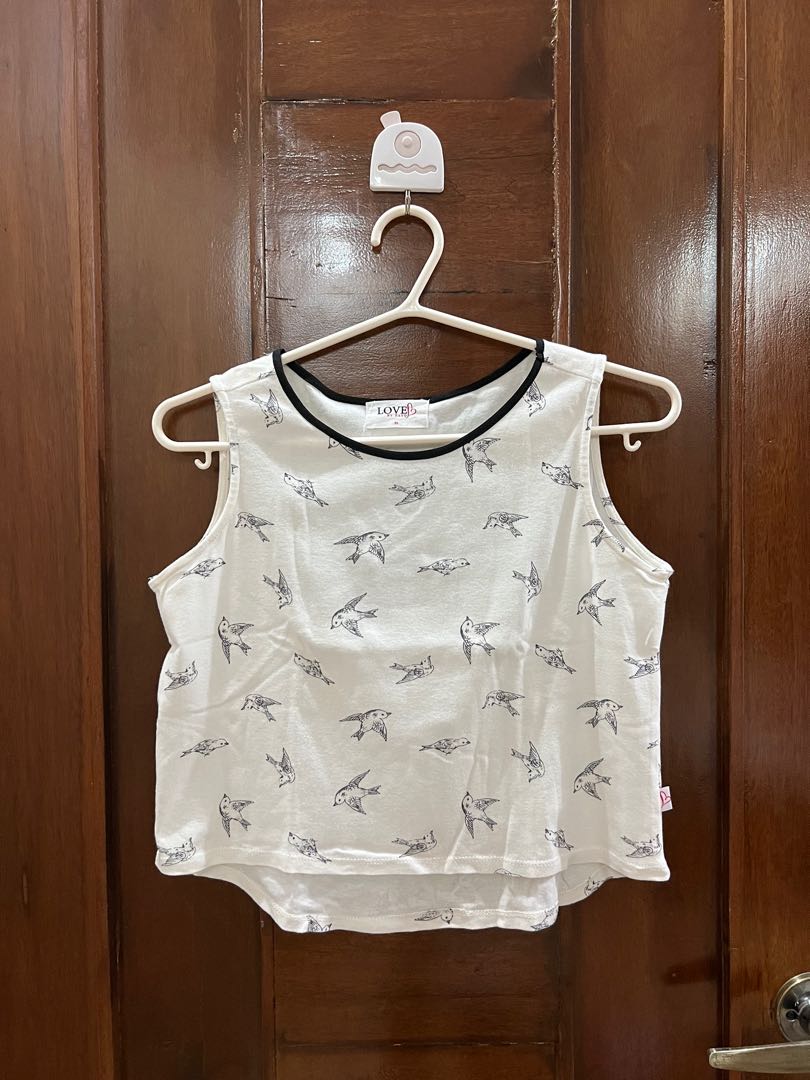 Printed Low Back Halter Top, Women's Fashion, Tops, Blouses on Carousell