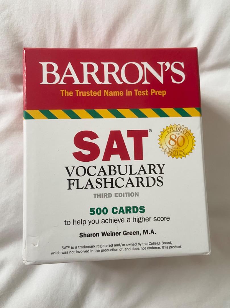 SAT Flashcards: 500 Cards to Prepare for Test Day (Barron's Test Prep ...