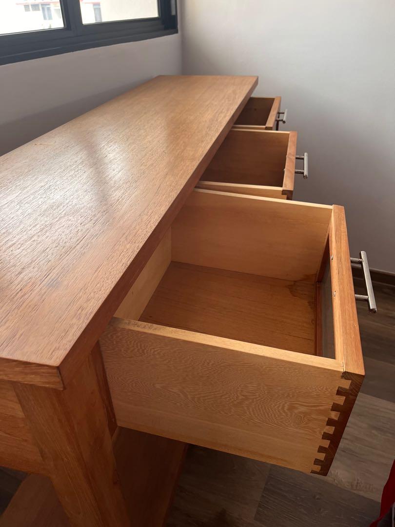 Scanteak reception console, Furniture & Home Living, Furniture, Other ...