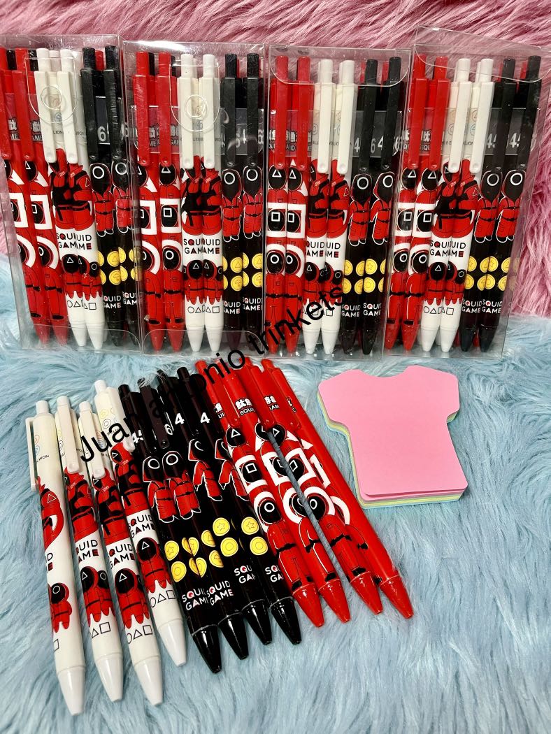 Squid Game Retractable Gel pen, Hobbies & Toys, Stationary & Craft ...