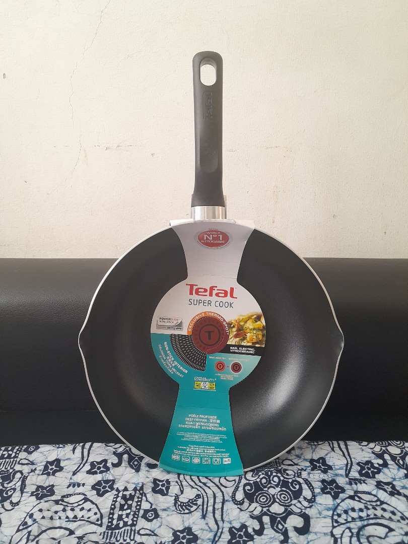 Tefal Supercook Deep Frypan 28cm, Furniture & Home Living, Kitchenware & Tableware, Cookware ...